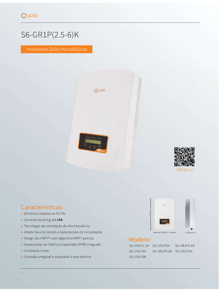 Datasheet Solis 5K S6 GR1P5K | PDF