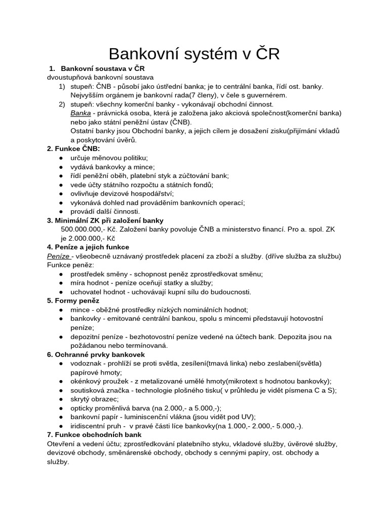7. banka maturita + | PDF