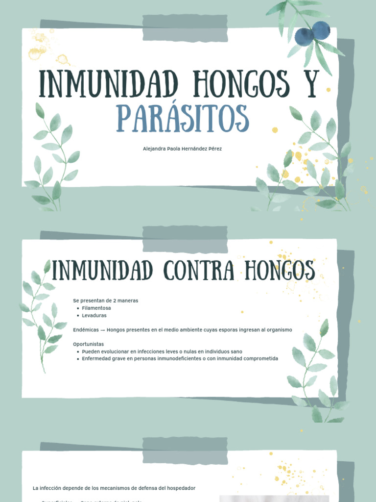 Inmunidad contra hongos y parásitos (1) | PDF | Sistema inmune | Inflamación