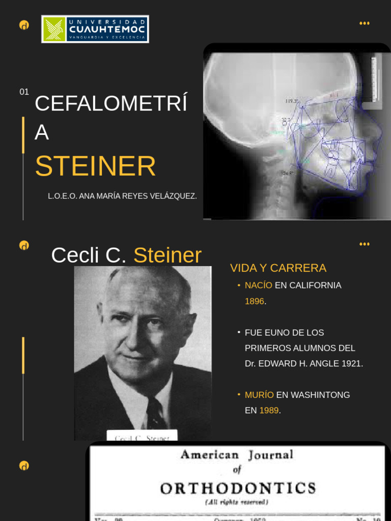 Cefalometría Steiner | PDF | Ortodoncia | Ramas de Odontología