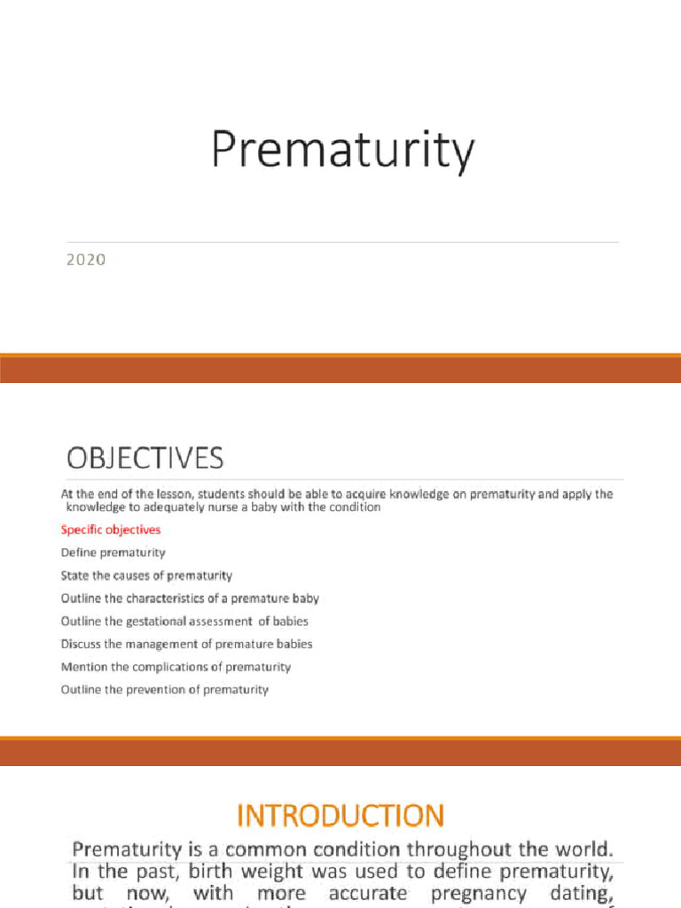 PREMATURITY - MM - PPTX - 20240530 - 101255 | PDF