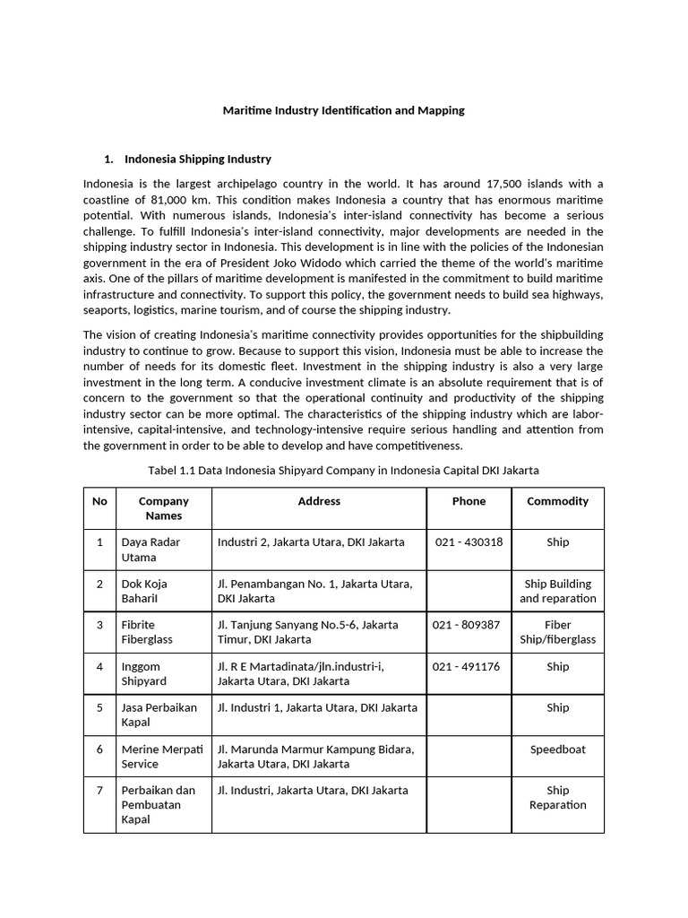 A. Maritime Industry Identification and Mapping | PDF | Fishery ...