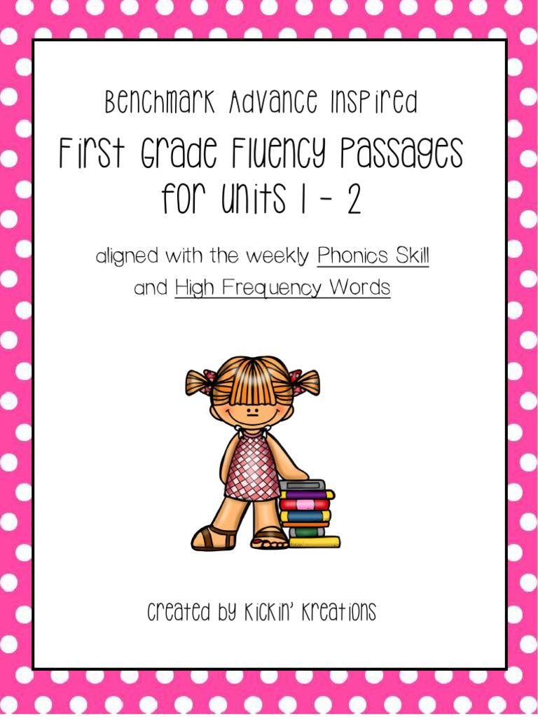 Benchmark Advance Inspired: First Grade Fluency Passages For Units 1 ...