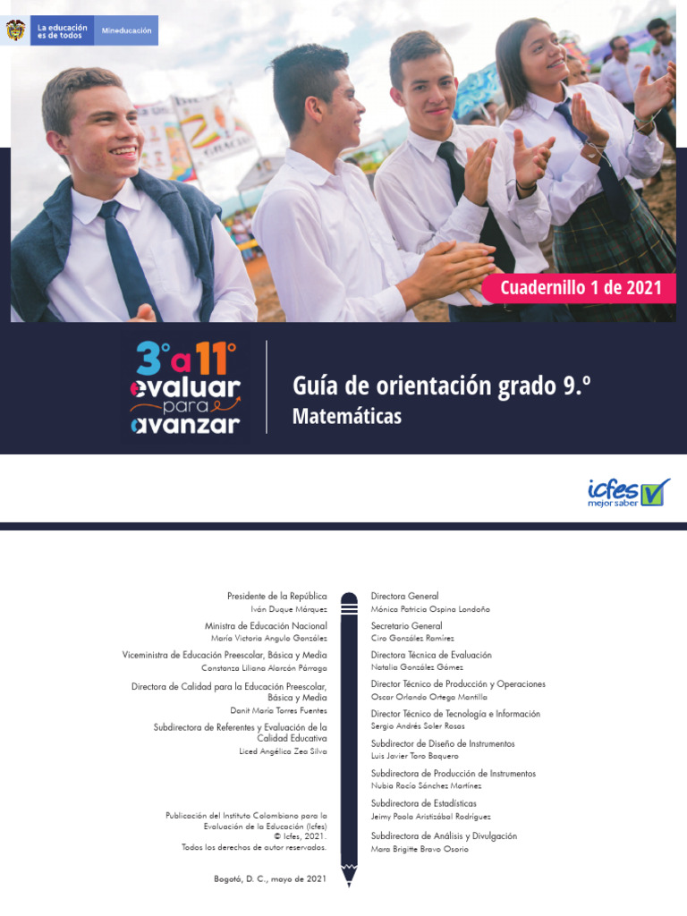 Guía Matemáticas 9.º Icfes 2021 | PDF | Evaluación | Pensamiento