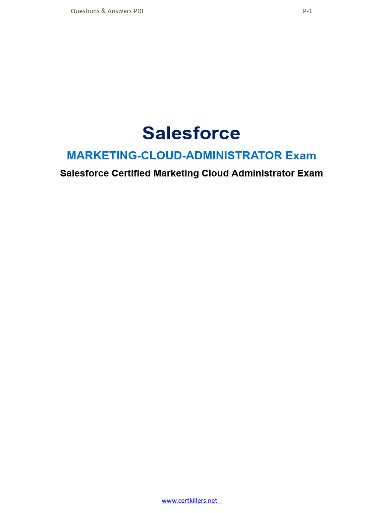 Marketing Cloud Administrator | PDF | Cloud Computing | Marketing