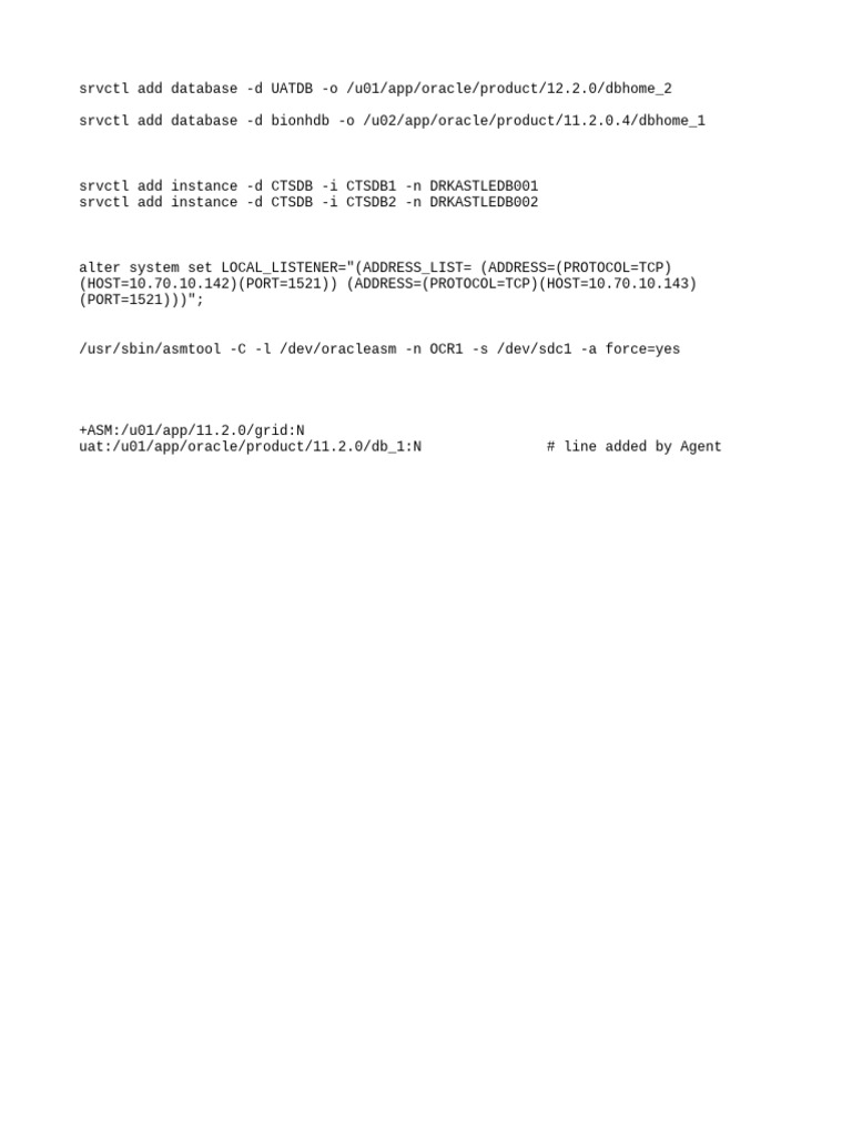 Add Database To Cluster | PDF