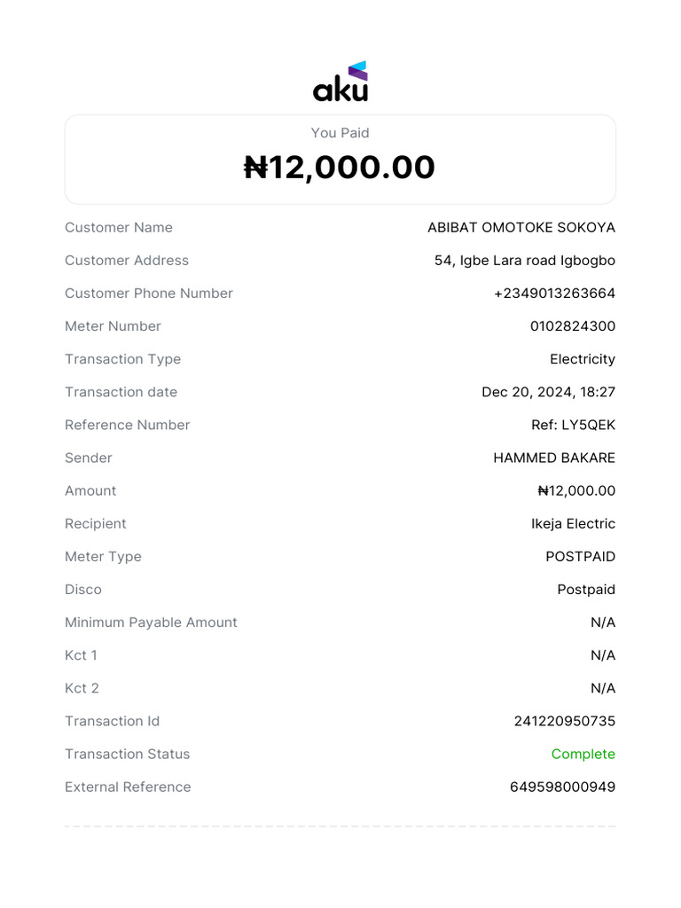 Transaction Receipt LY5QEK | PDF