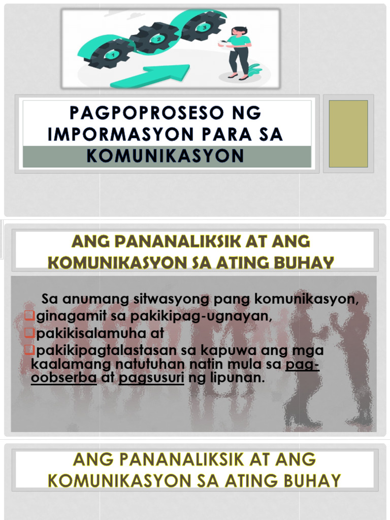 PAKSA # 3-PAGPOPROSESO NG IMPORMASYON PARA SA KOMUNIKASYON (1) | PDF