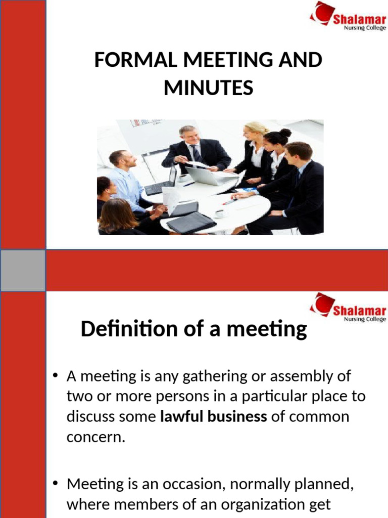 Guide to Formal Meetings and Minutes | PDF | Agenda (Meeting) | Feeling