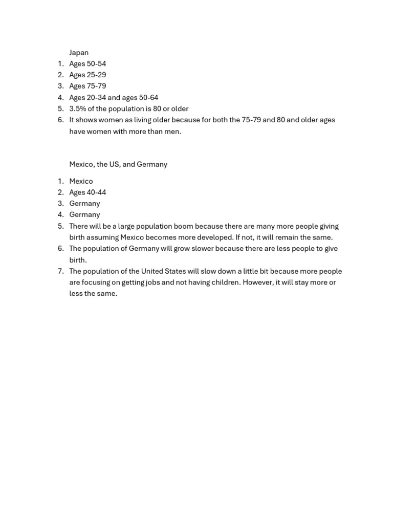 Reading Population Pyramids | PDF