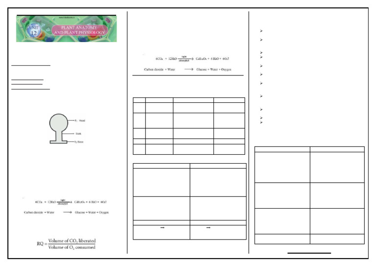 SSLC Sci Unit.12 em Flex | PDF | Cellular Respiration | Photosynthesis