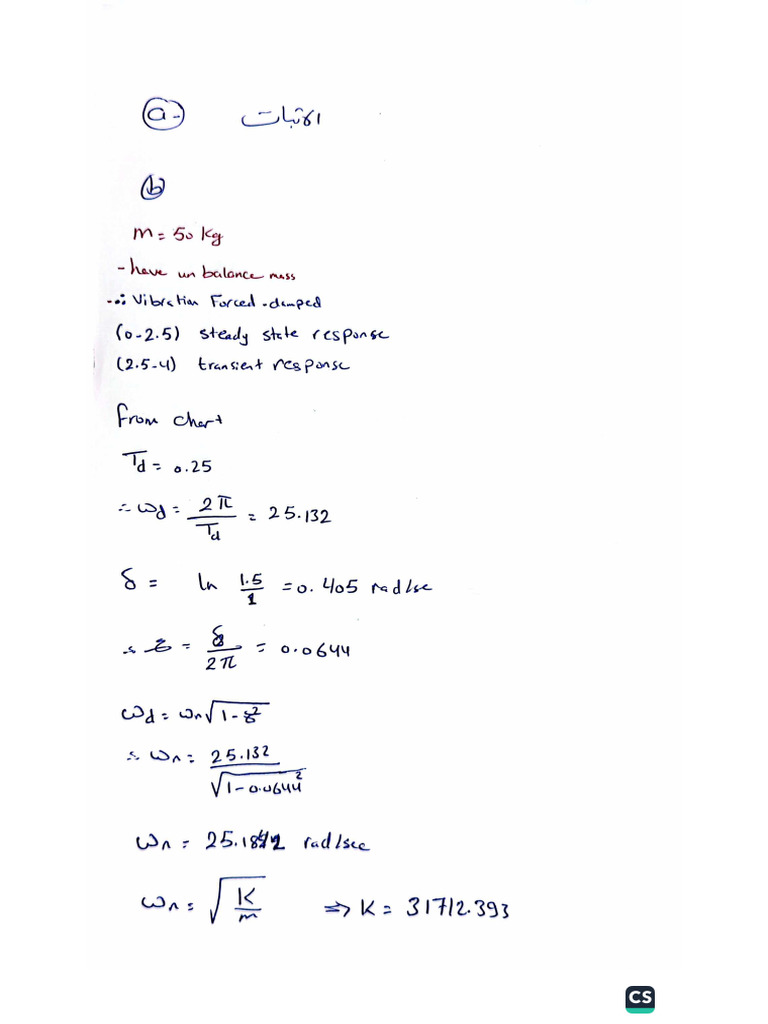 Vibration problem | PDF