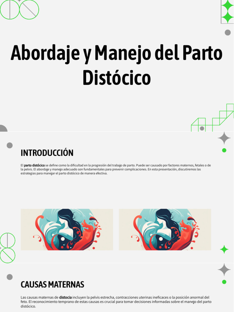 Abordaje y Manejo Del Parto Distocico | PDF