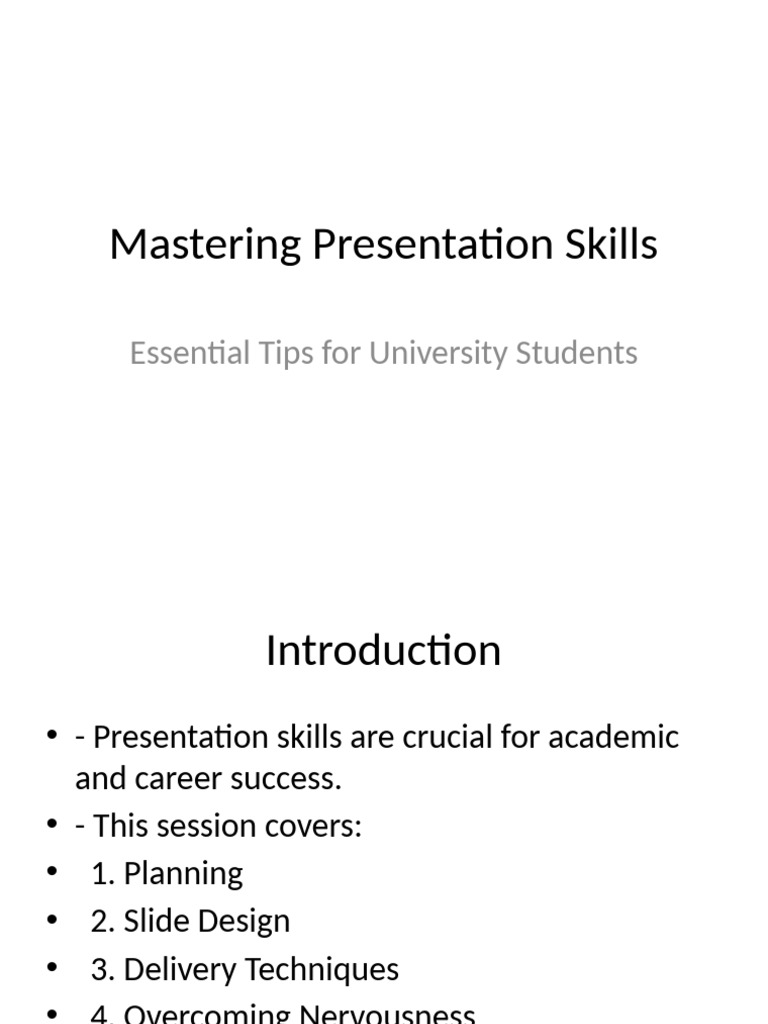 Presentation Skills | PDF