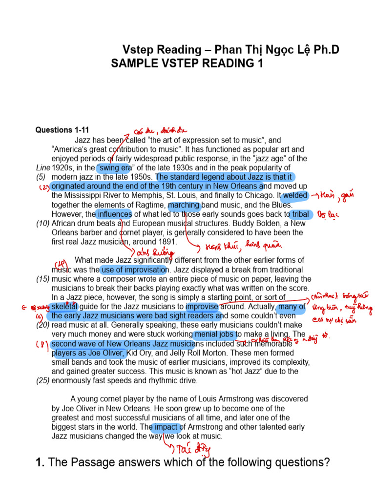 Sample Vstep Reading 1 | PDF | Moon | Earth