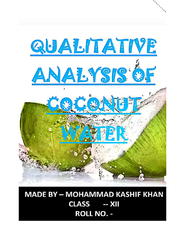Project Coconut Water | PDF