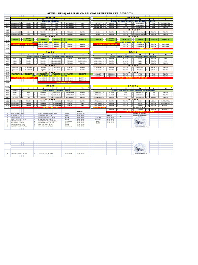 Jadwal 2023 2024 Foto | PDF