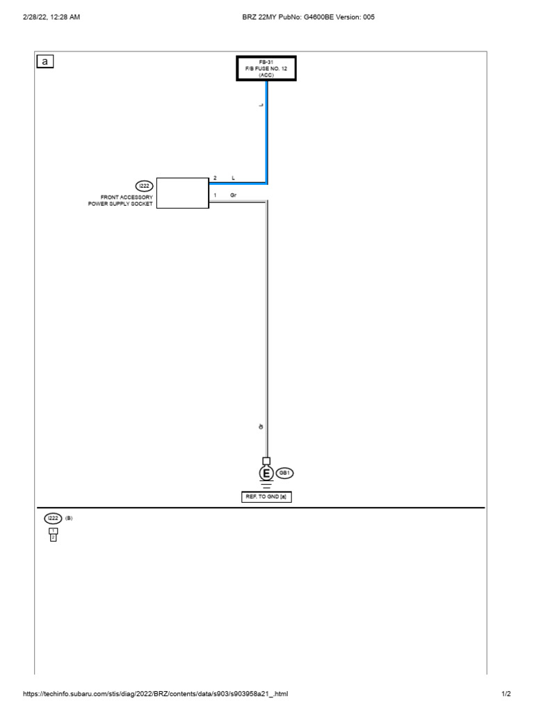 Wiring Front Accessory Power Supply Socket | PDF