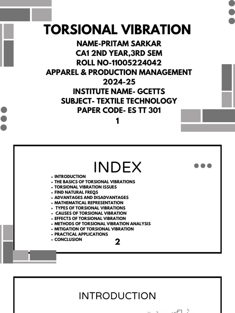 Torsional Vibration Analysis by Pritam Sarkar | PDF | Resonance | Oscillation