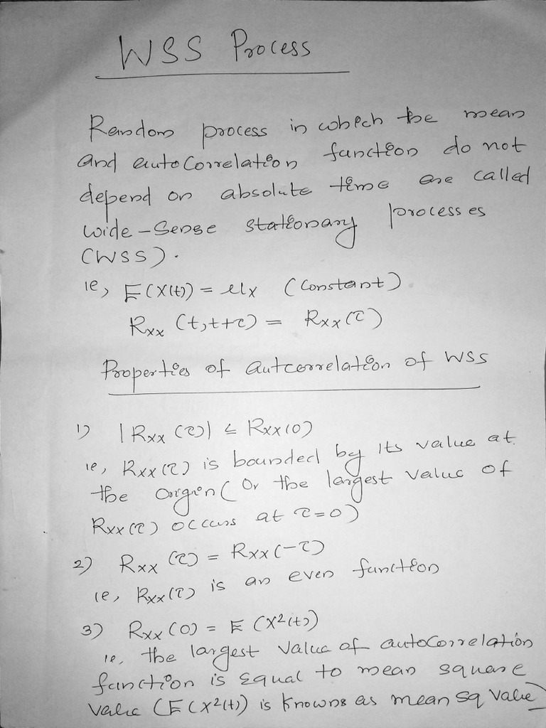 3.2 WSS Processes | PDF