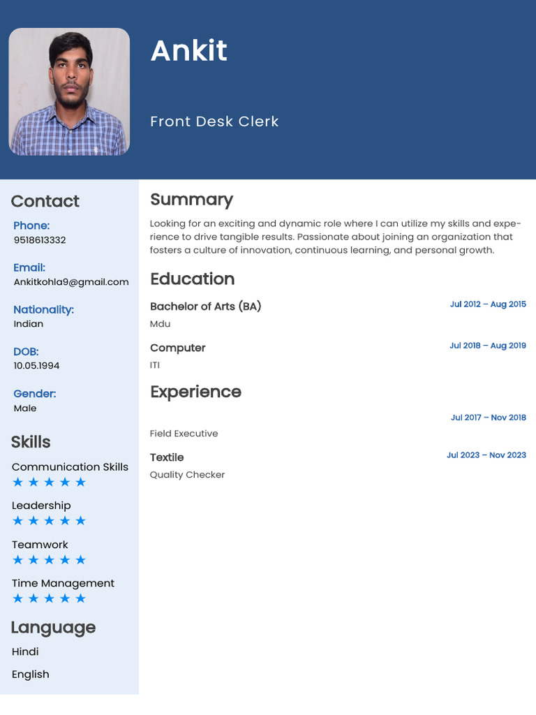 Ankit Resume 1 | PDF