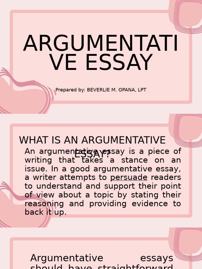 Guide to Writing Argumentative Essays | PDF | Essays | Argument