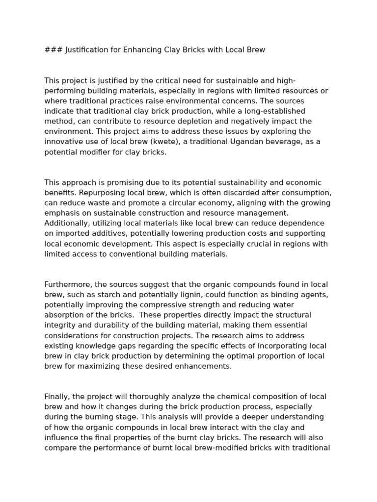 justification | PDF | Sustainability | Building Materials