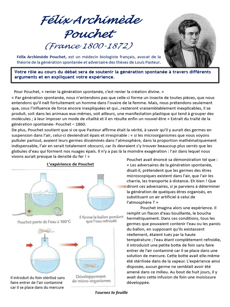 Pouchet et la Génération Spontanée | PDF | Louis Pasteur | La nature