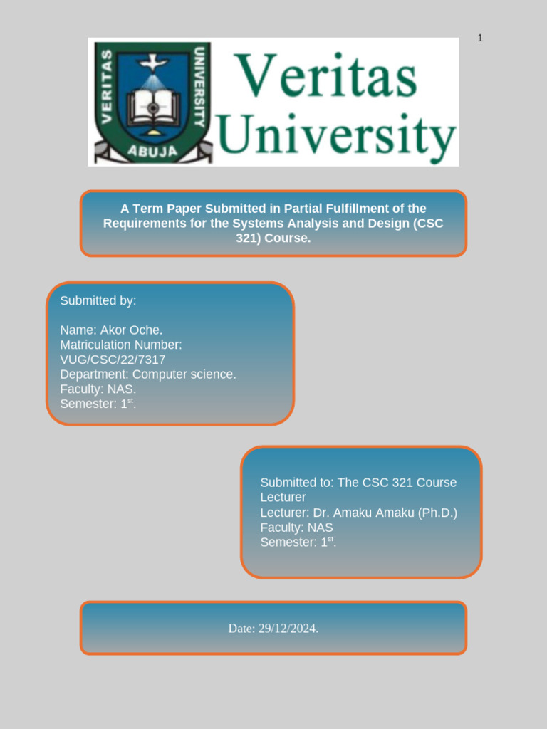 CSC 321 Term Paper by Akor Oche | PDF | Cloud Computing | Analytics