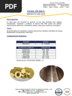 Ficha Técnica del Bronce SAE 65 | PDF