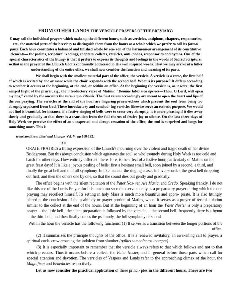 From Other Lands The Versical Prayers | PDF | Christian Worship And ...