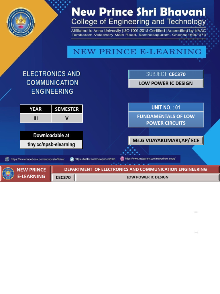 Cec370 Unit 1 Pdf Cmos Mosfet