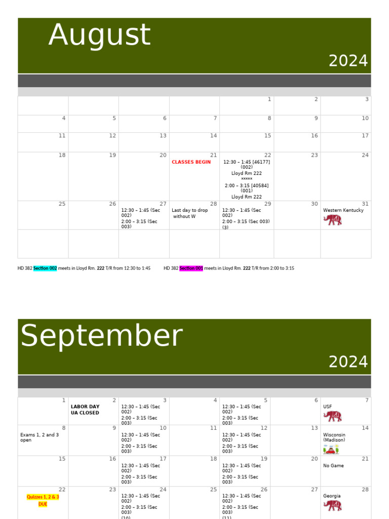 USF Academic Calendar Overview 2024 | PDF | Southeastern Conference ...