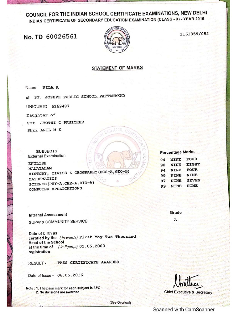 10th Cert Compressed | PDF