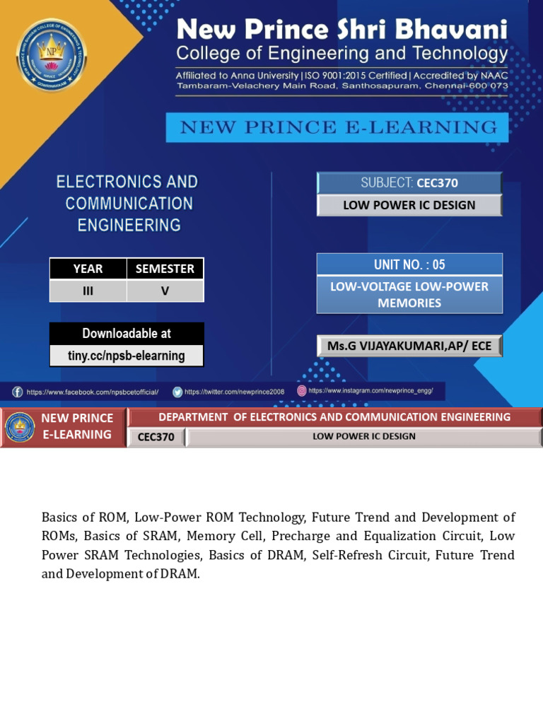 CEC370 UNIT 5 | PDF | Dynamic Random Access Memory | Random Access Memory