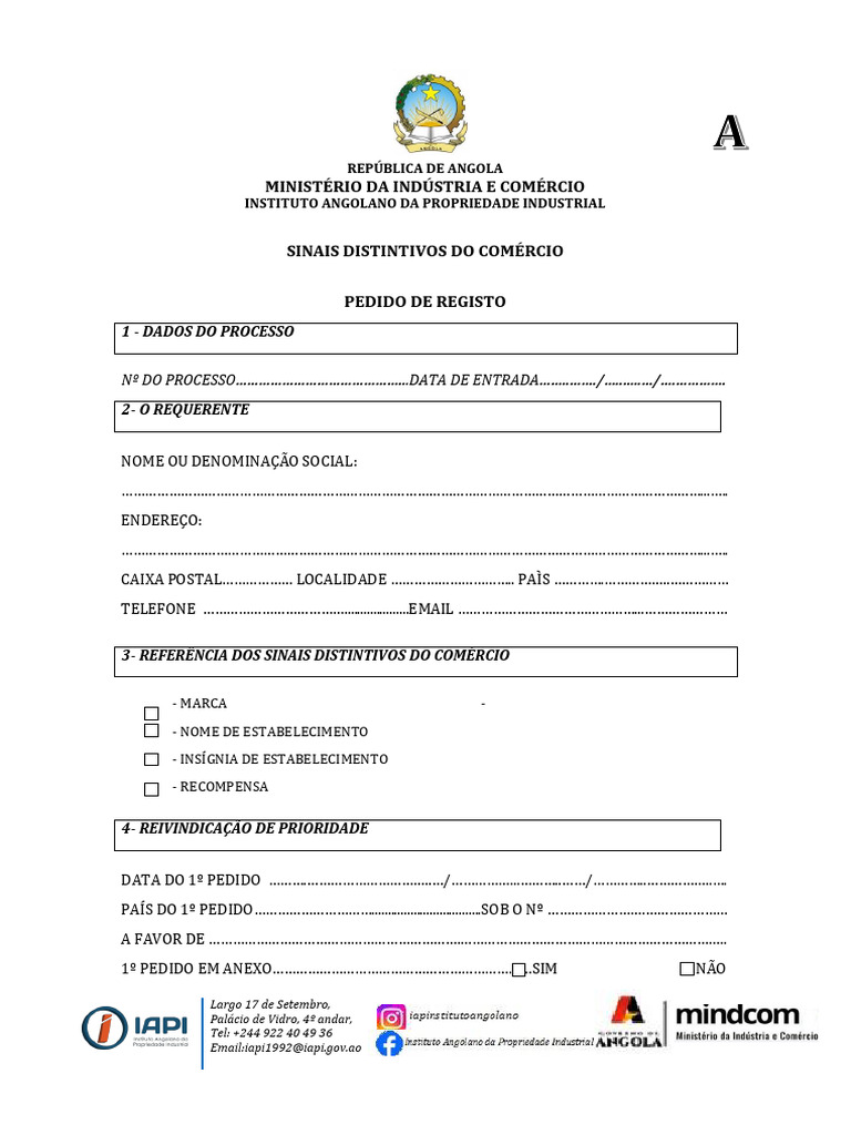 Iapi Pedido de Registo | PDF