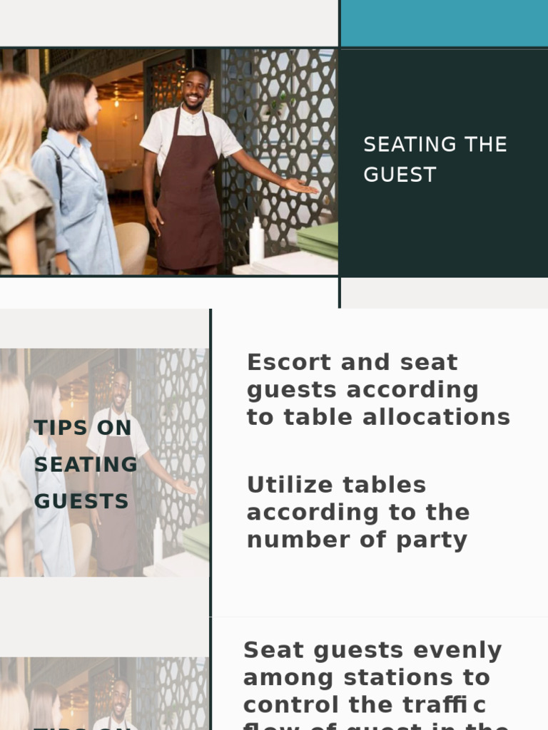 L3-Seating the Guest (1) | PDF | Waiting Staff