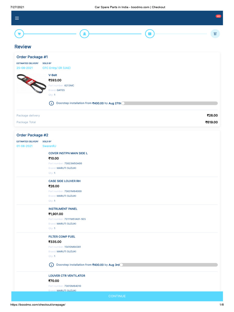 Boodmo Car Spare Parts Checkout Guide | PDF | Cars Of The United States ...