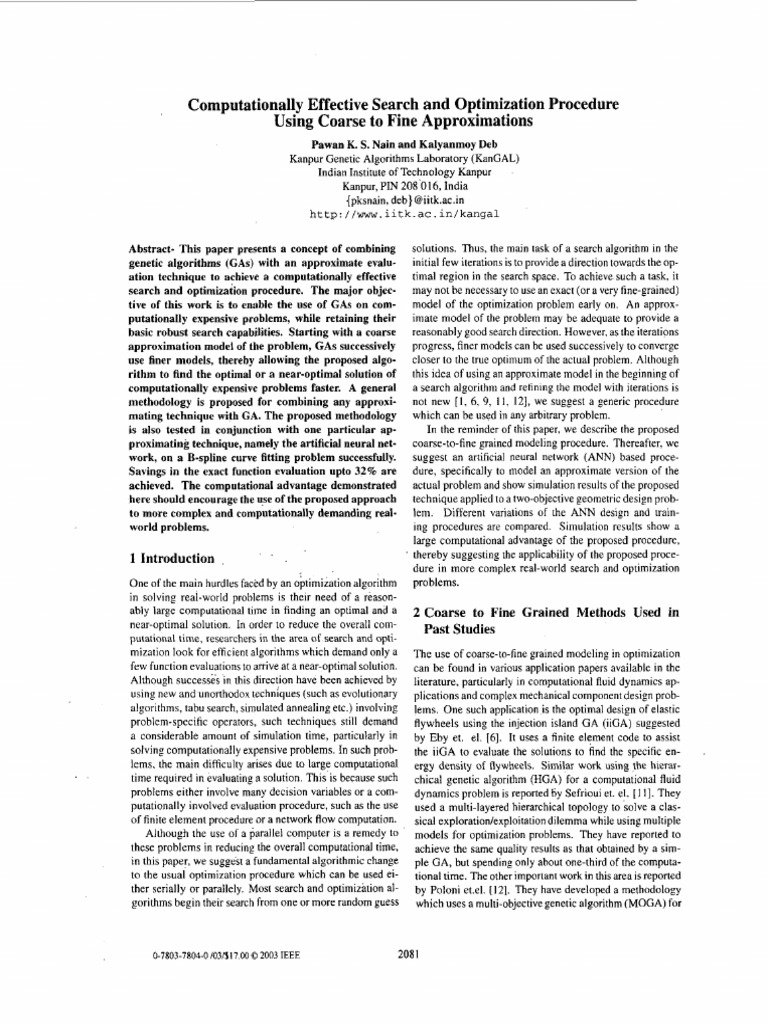 Computationally Effective Search and Optimization Procedure Usin | PDF | Mathematical ...