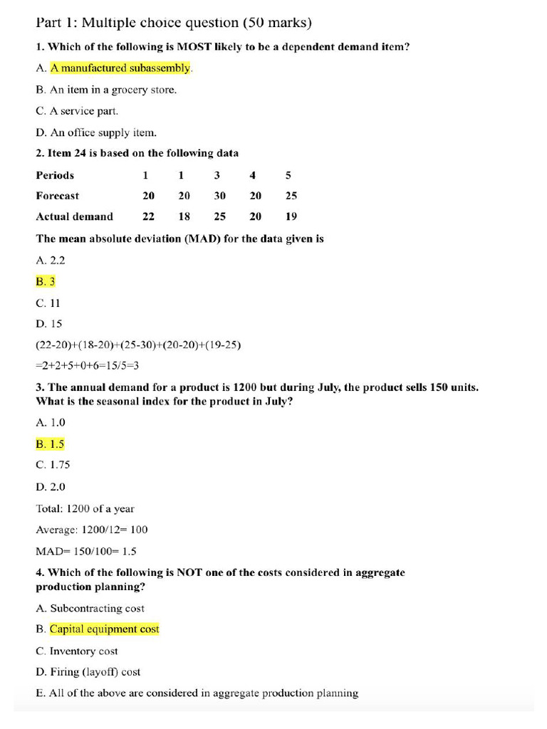 inventory math | PDF