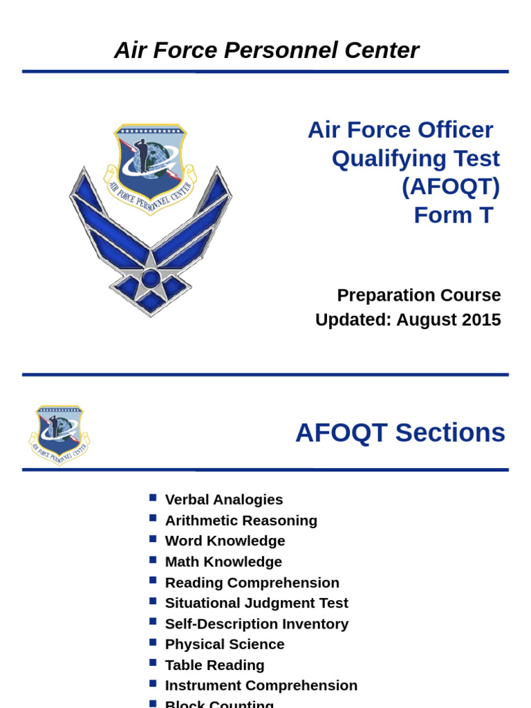 AFOQT Form T Preparation Guide | PDF | Pandemic | Odds