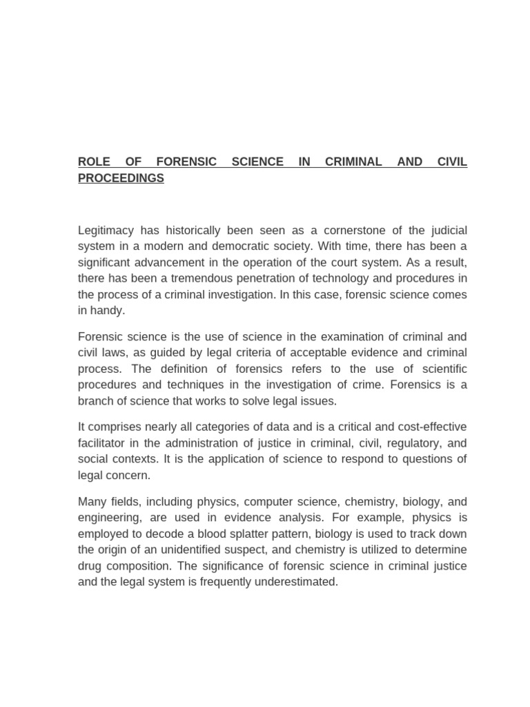 Forensic Science Edited | PDF | Forensic Science | Crime Scene