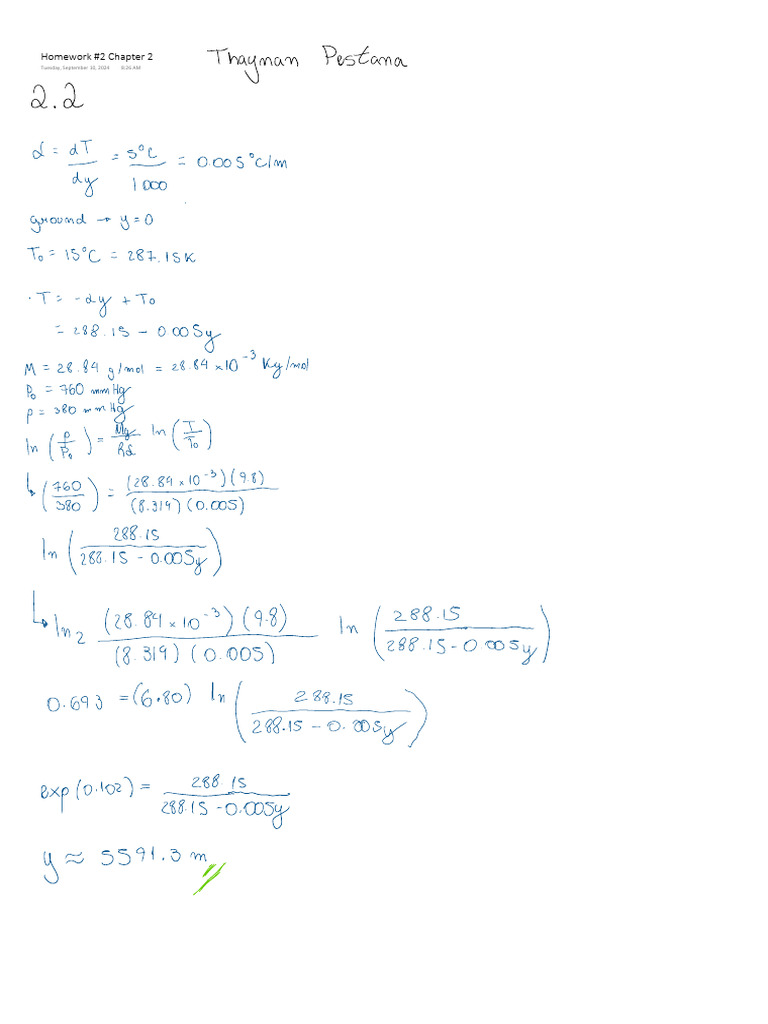 Chapter 2 Homework 2 | PDF