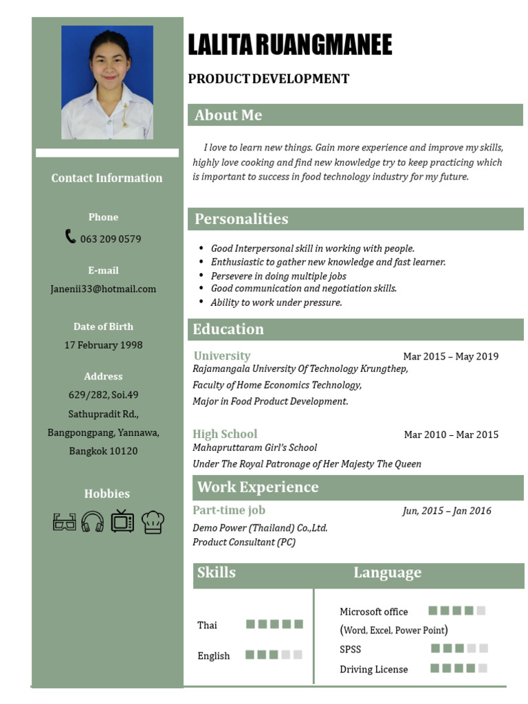 Lalita Resume Eng | PDF