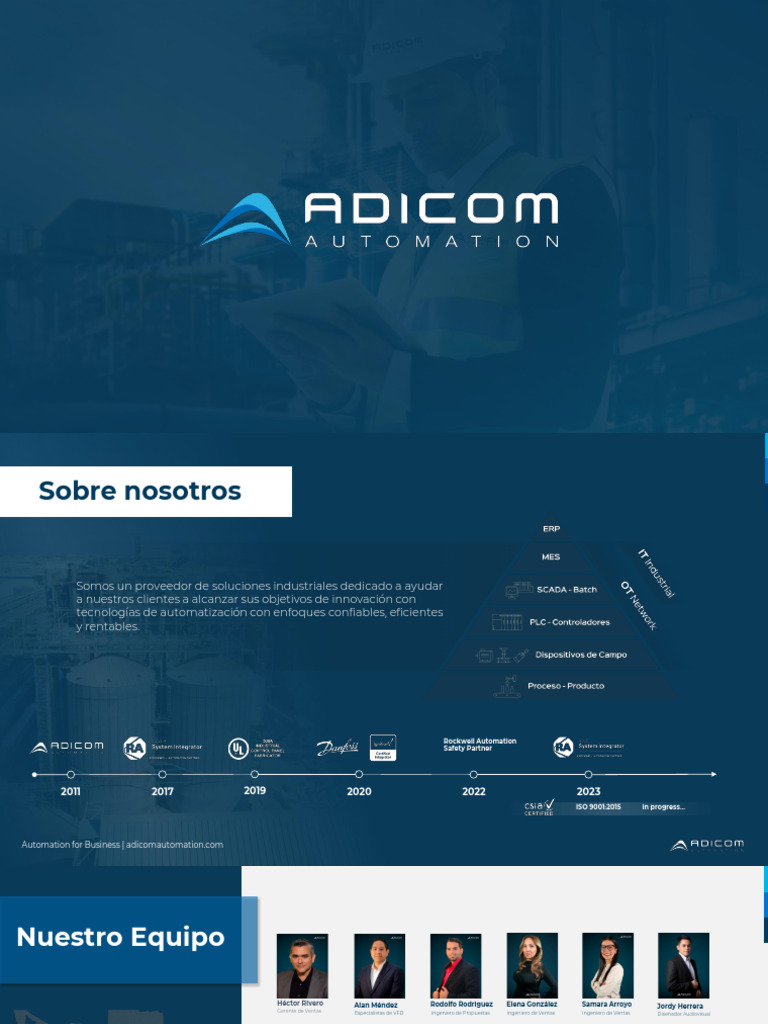 Presentación General ADICOM Es Rev5 | PDF | Informática | Ingeniería