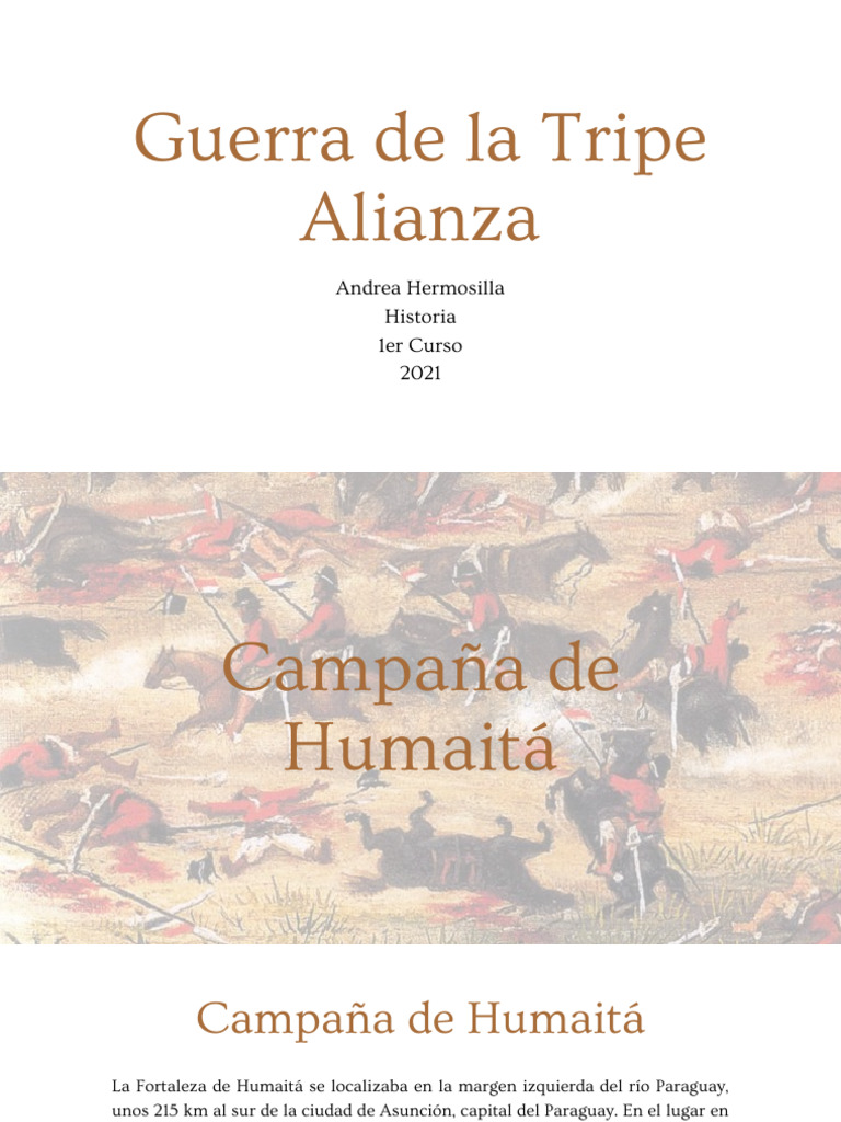 Guerra de La Tripe Alianza: Andrea Hermosilla Historia 1er Curso 2021 | PDF | Guerra ...