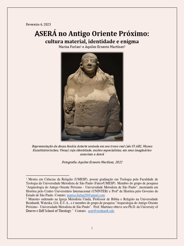 Asera No Antigo Oriente Proximo | PDF | Monoteísmo | Bíblia