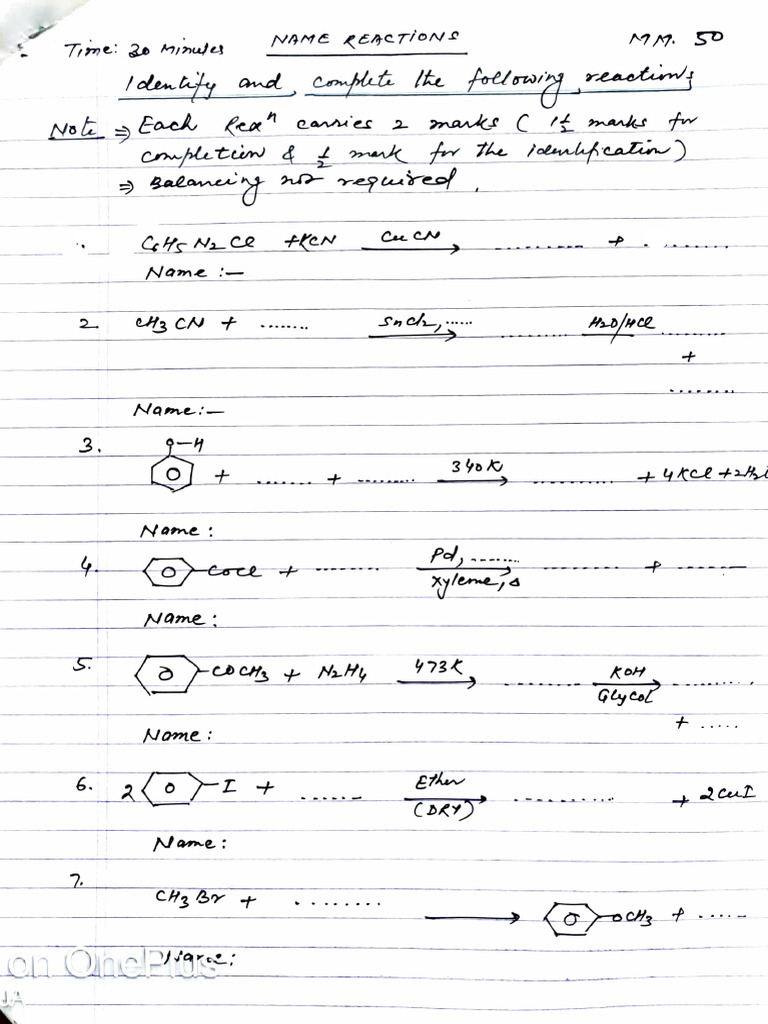 Name Reactions | PDF