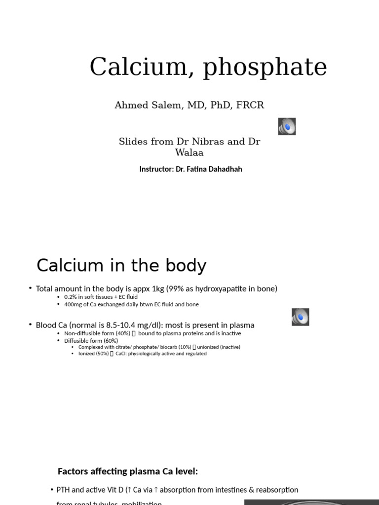 Calcium Phosphrus | PDF | Calcium In Biology