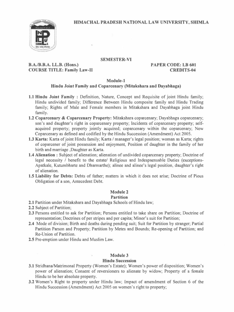 6th Sem Syllabus | PDF